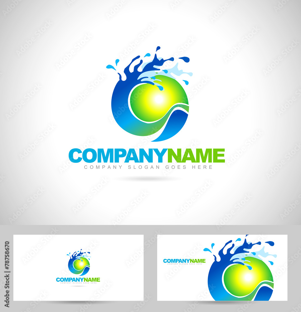 Water Logo Design. Creative vector logo of a water splash Stock Vector ...