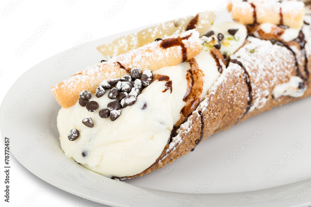 Cannolo Siciliano - Sicilian Cannolo Stock Photo | Adobe Stock