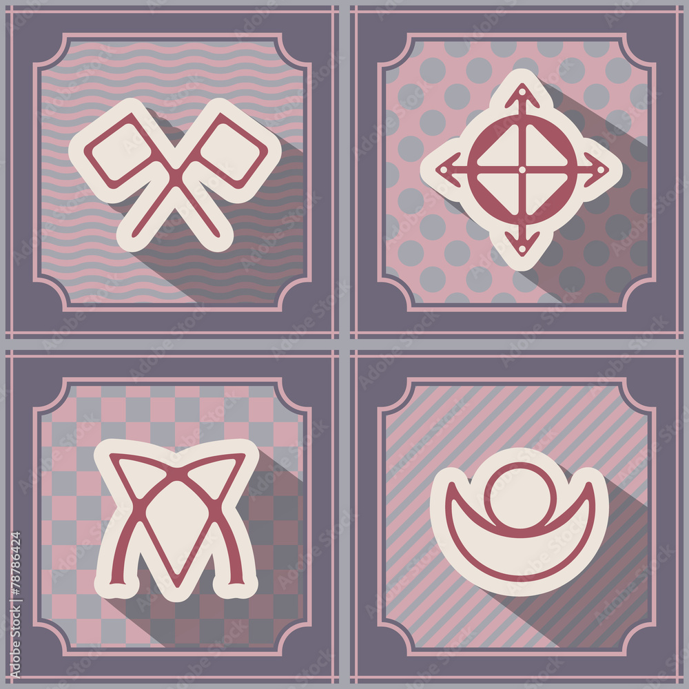 seamless background with magical symbols of the Elves of Fyn Stock ...