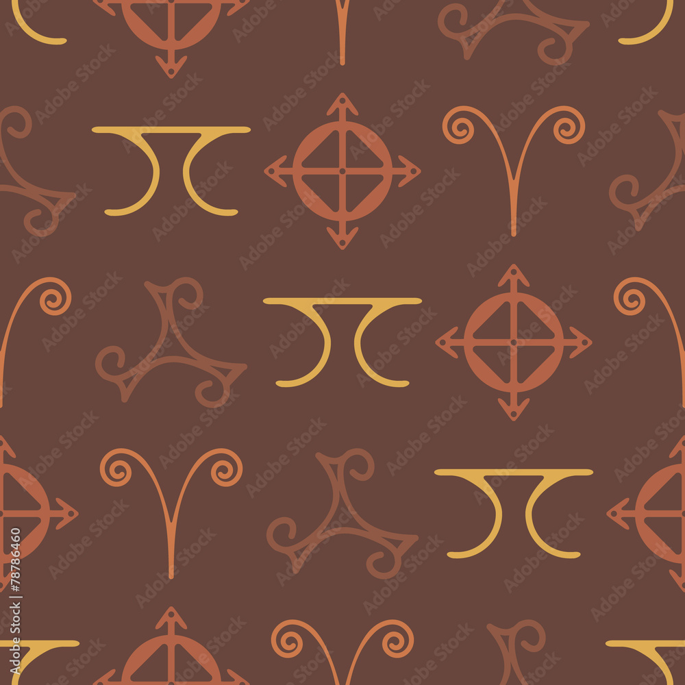 seamless background with magical symbols of the Elves of Fyn Stock ...