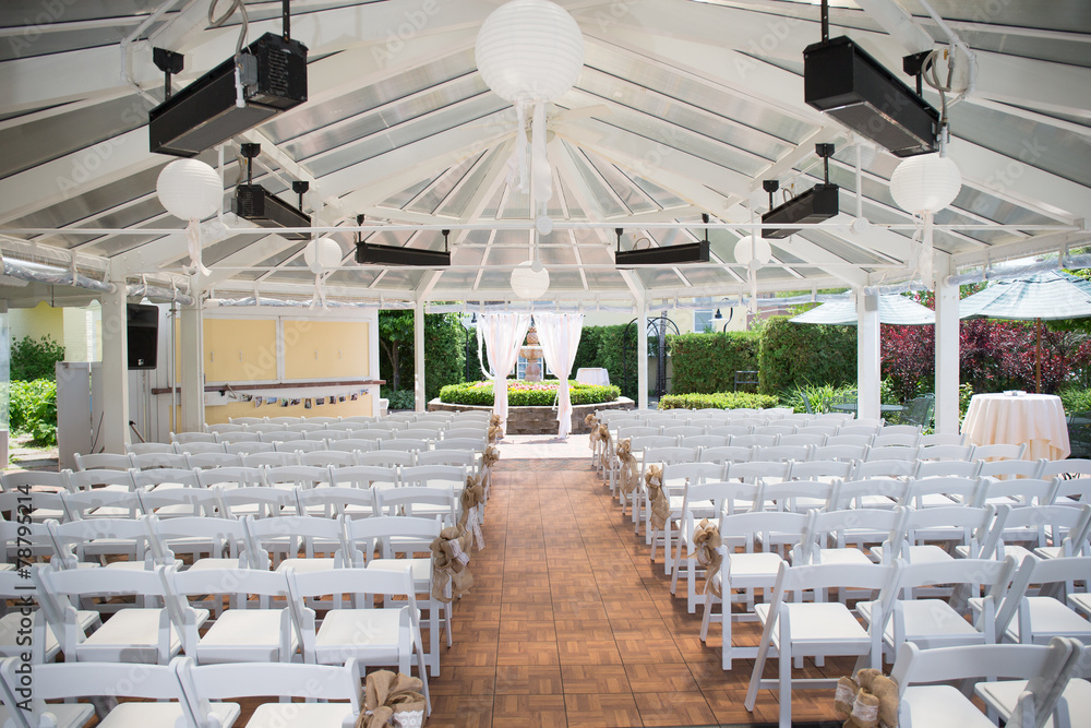 wedding ceremony simple setup idea foto de Stock | Adobe Stock