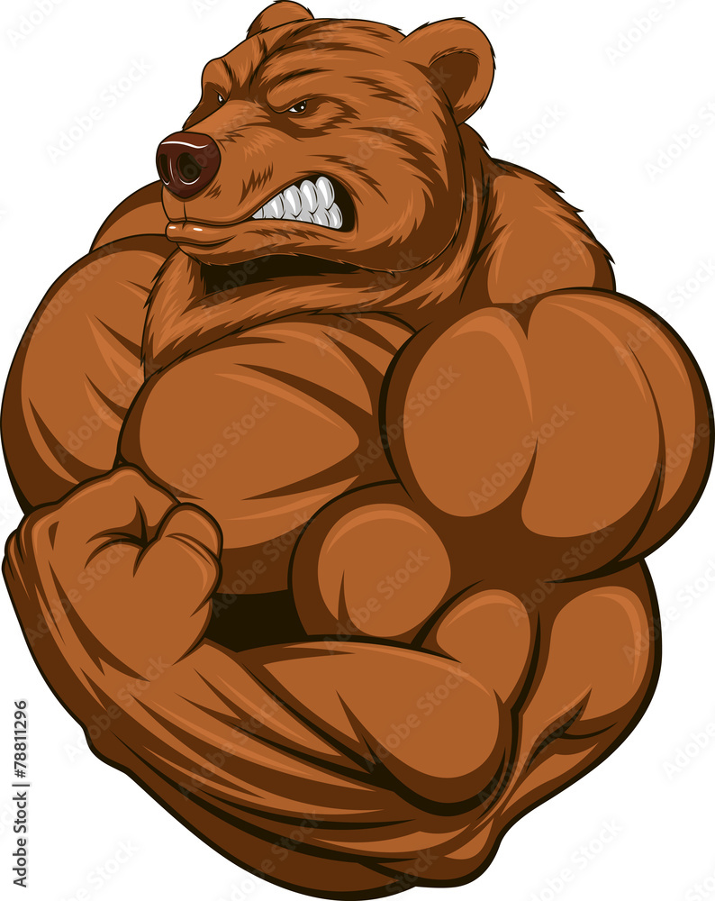 Strong bear Stock Vector | Adobe Stock