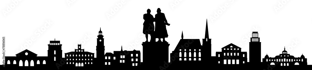 Skyline Weimar Stock-Vektorgrafik | Adobe Stock