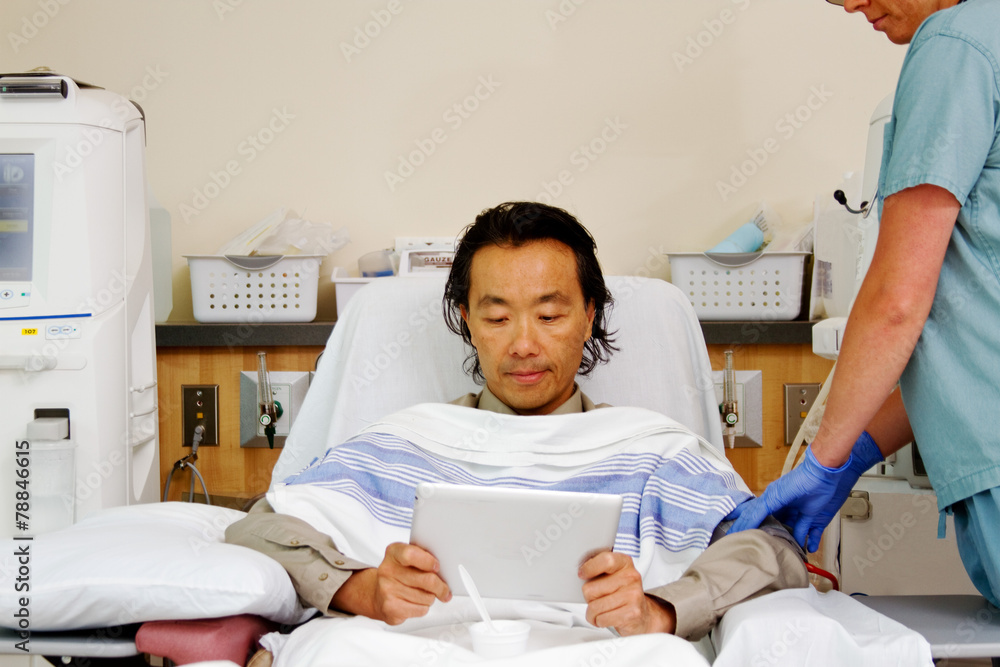 Asian patient receiving dialysis Stock Photo | Adobe Stock