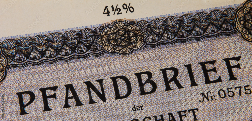 Pfandbrief Stock-Foto | Adobe Stock
