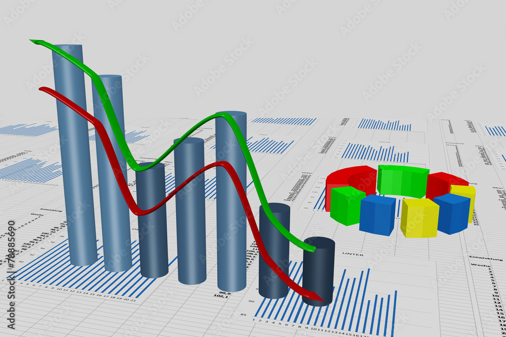 Planning and performance evaluation with diagram Stock Illustration ...