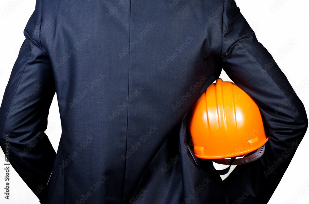 Men in suit with safety helmet Stock Photo | Adobe Stock