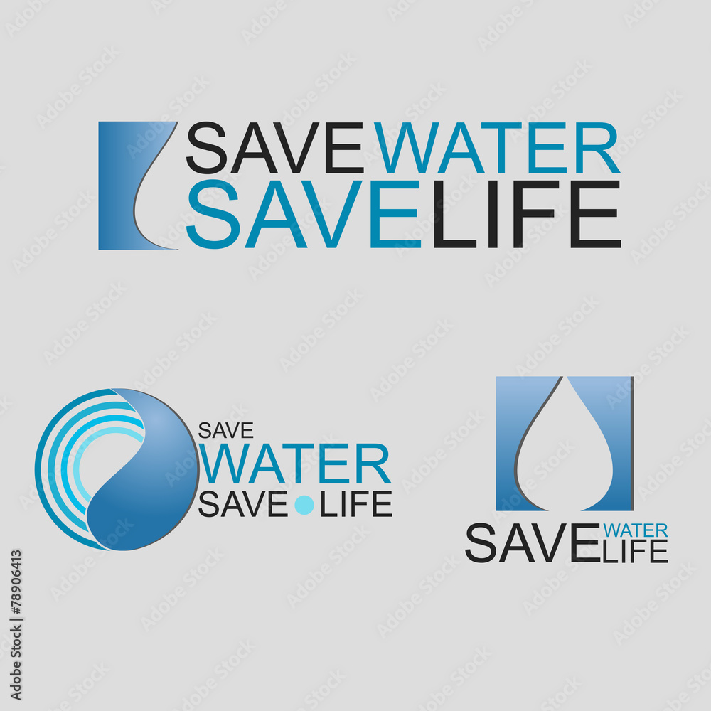 Save Water Save Life Stock Vector | Adobe Stock