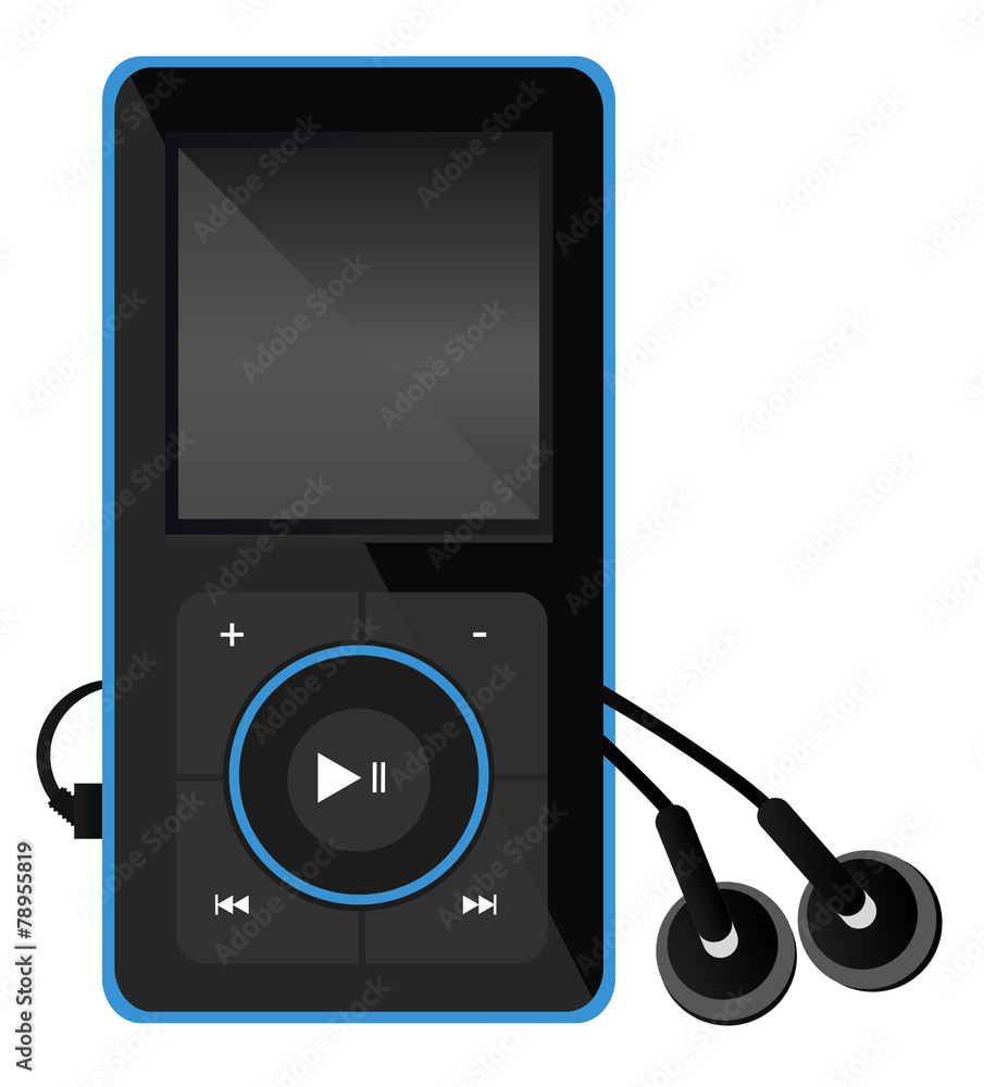 Vector illustration of Mp3 media player Stock Vector | Adobe Stock