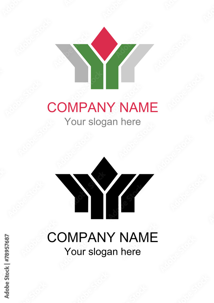 Logo abstract red rhomb Stock Vector | Adobe Stock