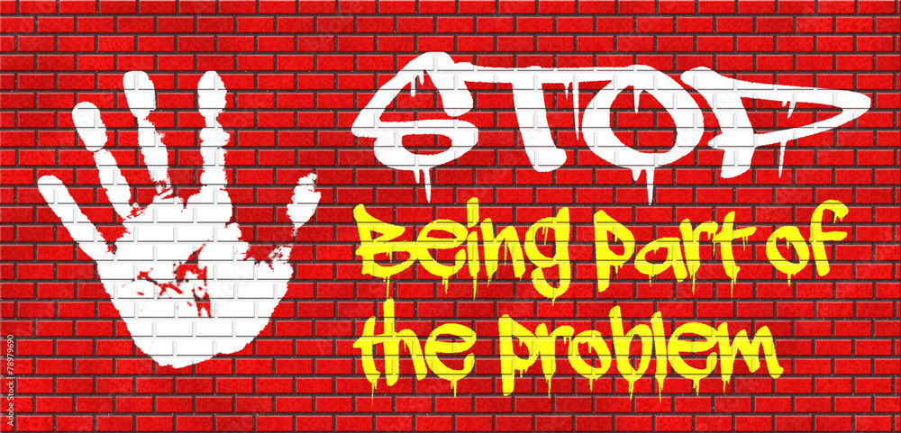 stop being part of the problem Stock Illustration | Adobe Stock