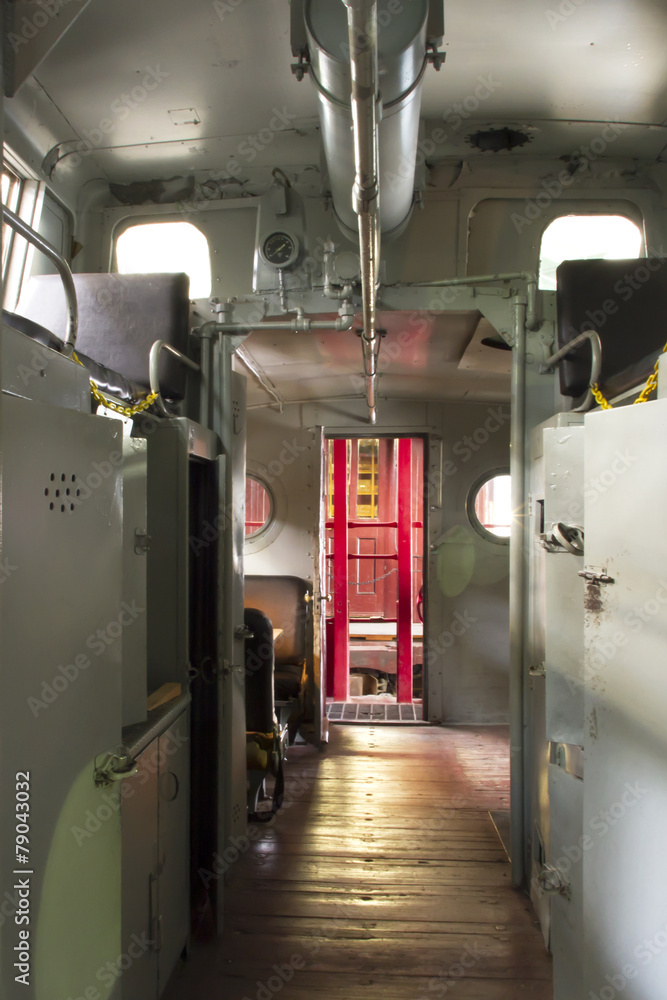 Inside Antique Rail Caboose Stock Photo | Adobe Stock