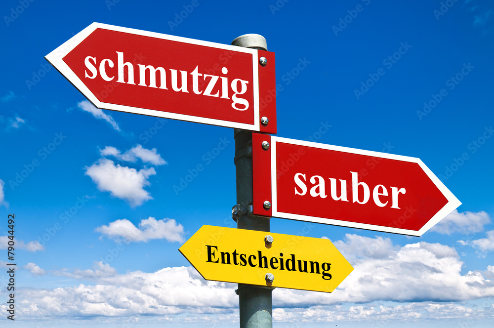 schmutzig oder sauber Stock-Foto | Adobe Stock