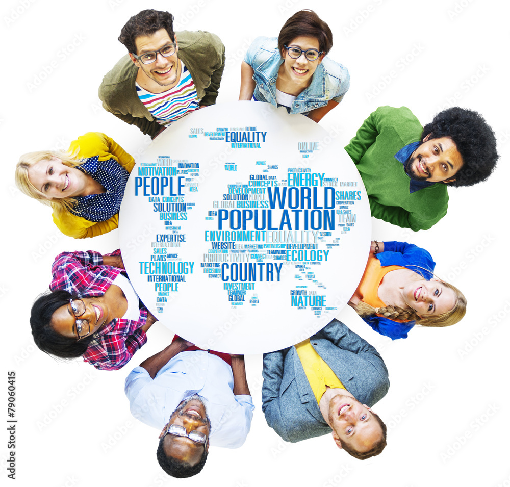World Population Global People Community International Concept Stock ...