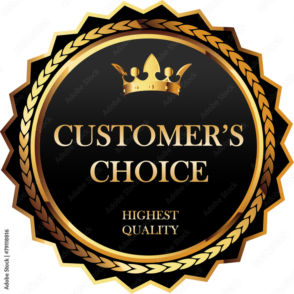 Customers choice gold badge ilustração do Stock | Adobe Stock