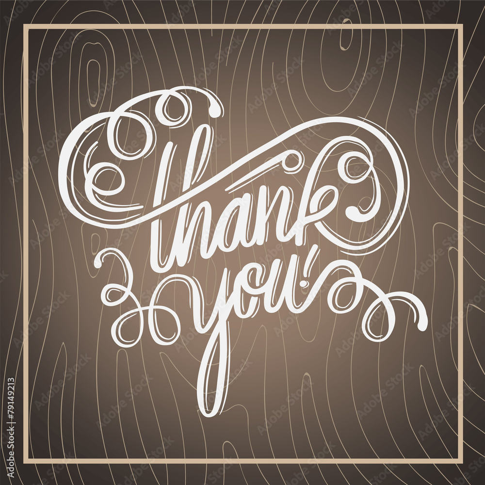 Thank you in cursive script Stock Vector | Adobe Stock