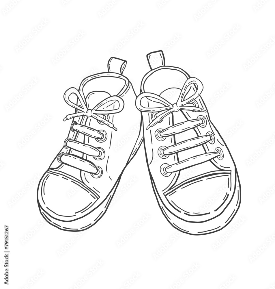 Baby Booties Drawing