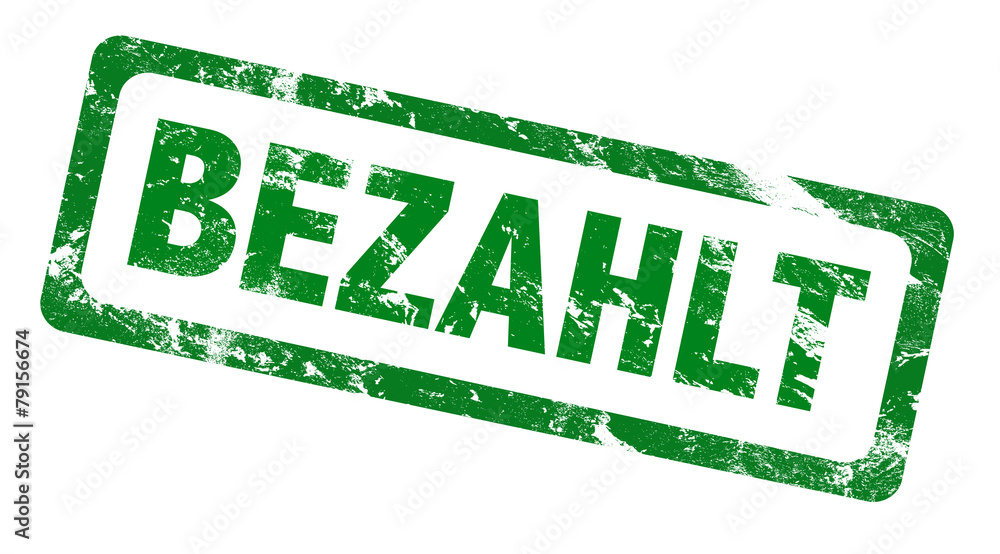 Grunge Stempel grün bezahlt Stock Illustration | Adobe Stock