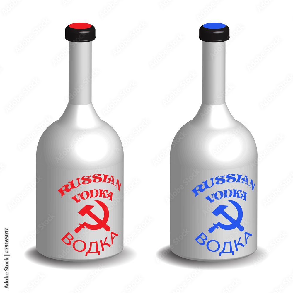Russian vodka bottles Stock Vector | Adobe Stock