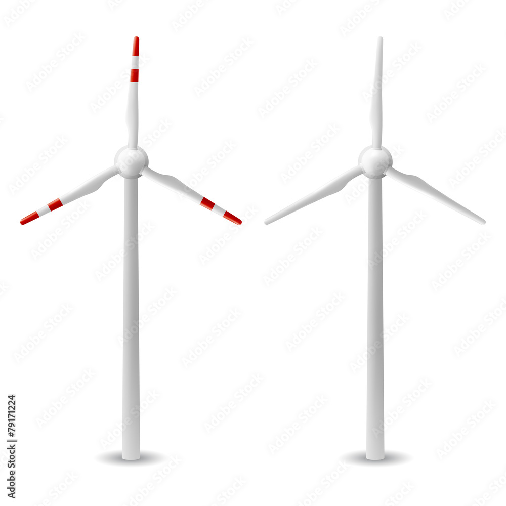 wind turbine isolated vector Stock Vector | Adobe Stock