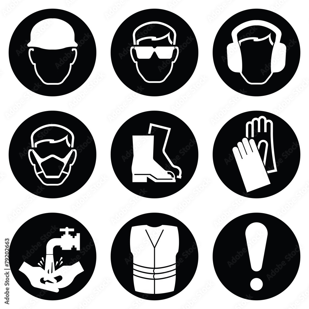 Health and Safety Icon collection Stock Vector | Adobe Stock