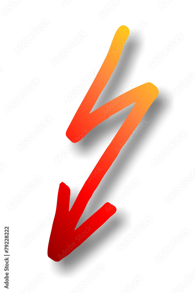 gelb, roter Blitz - Gefahr... Stock-Illustration | Adobe Stock