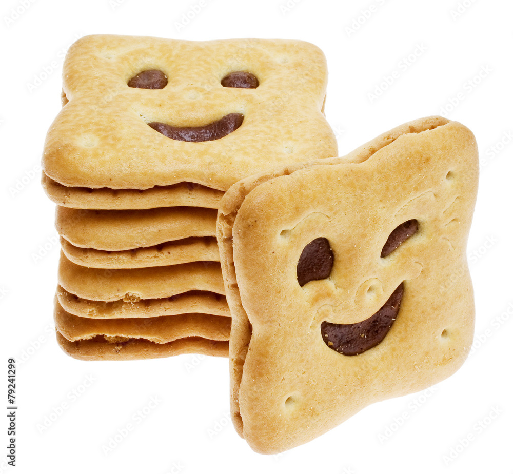 Keks mit Smiley Stock Photo | Adobe Stock