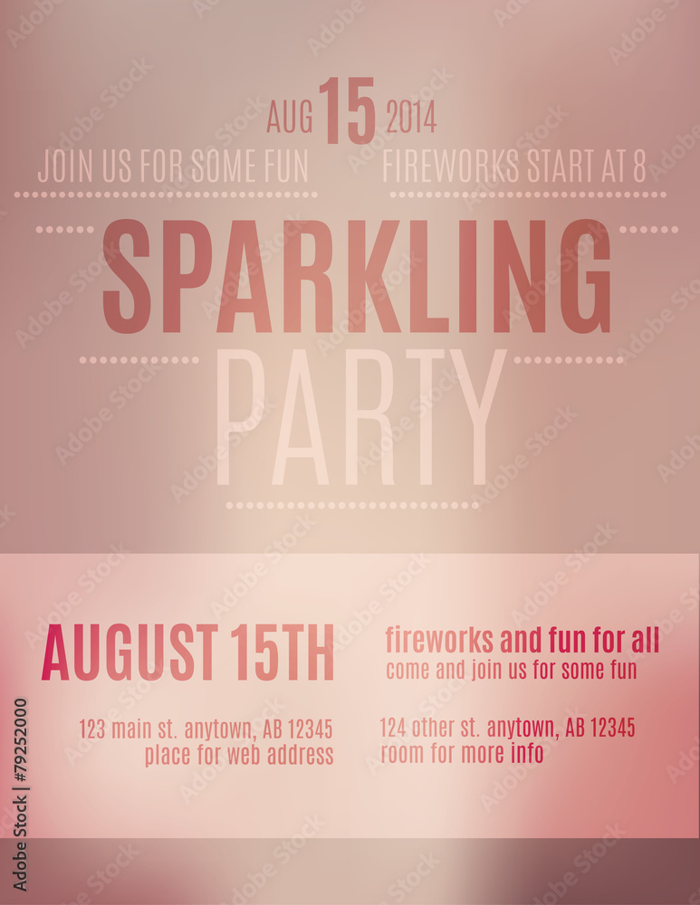 party invitation flyer or poster template design Stock Vector | Adobe Stock