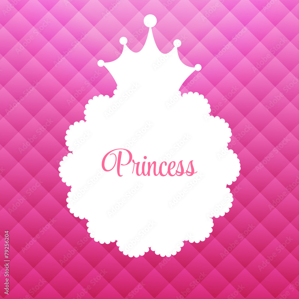 Princess Background with Crown Vector Illustration Stock Vector | Adobe ...