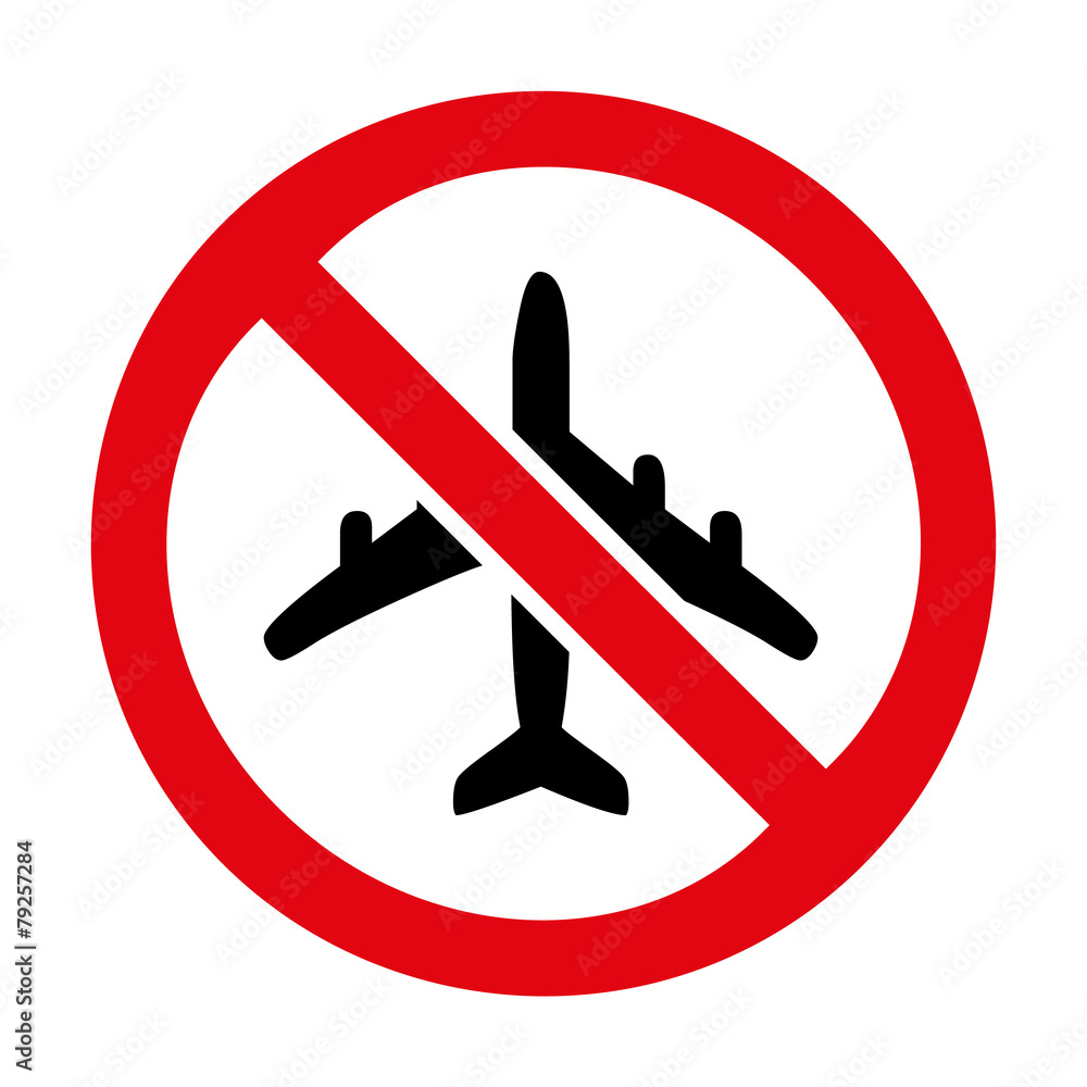 No flying No plane icon great for any use. Vector EPS10. Stock Vector ...