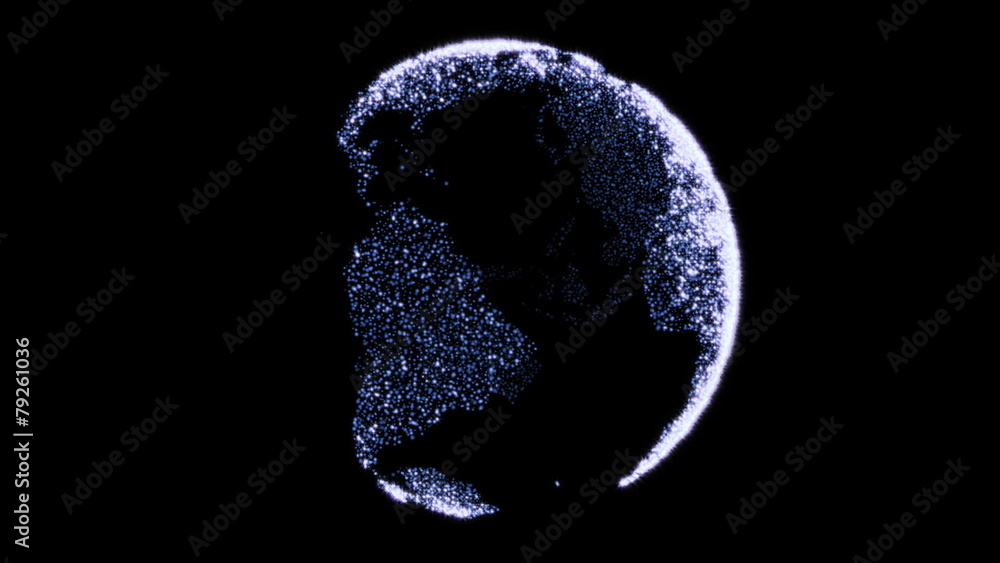 3D animation of space with exploding Earth; looping Stock-Video | Adobe ...