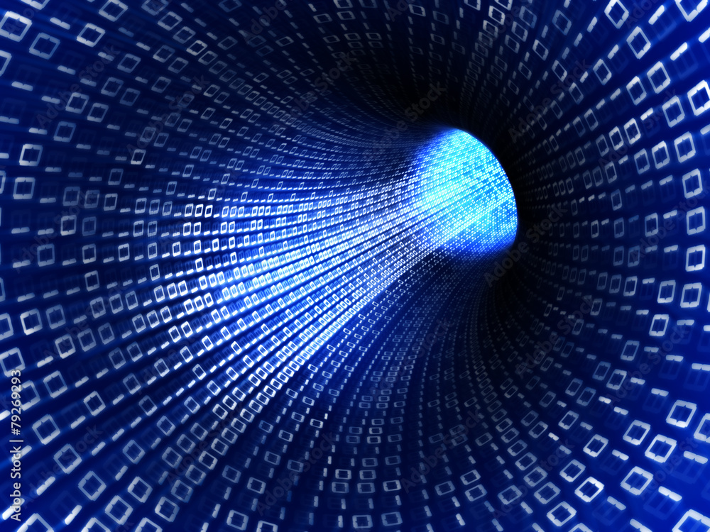 binary data tunnel Stock Illustration | Adobe Stock