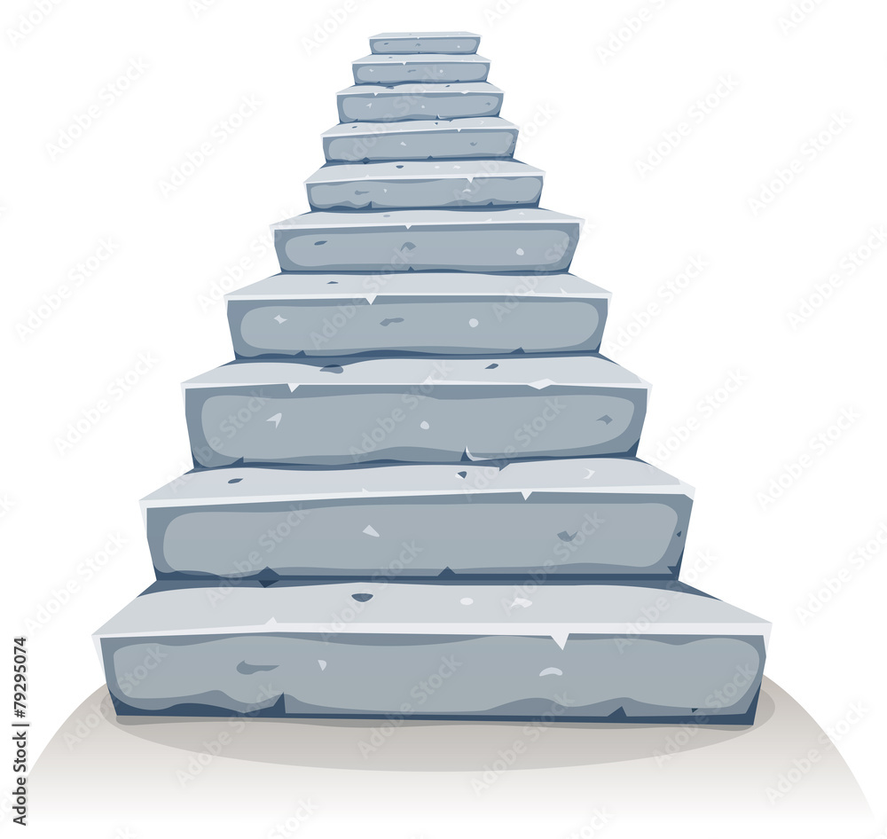 Cartoon Stone Stairs Stock Vector | Adobe Stock