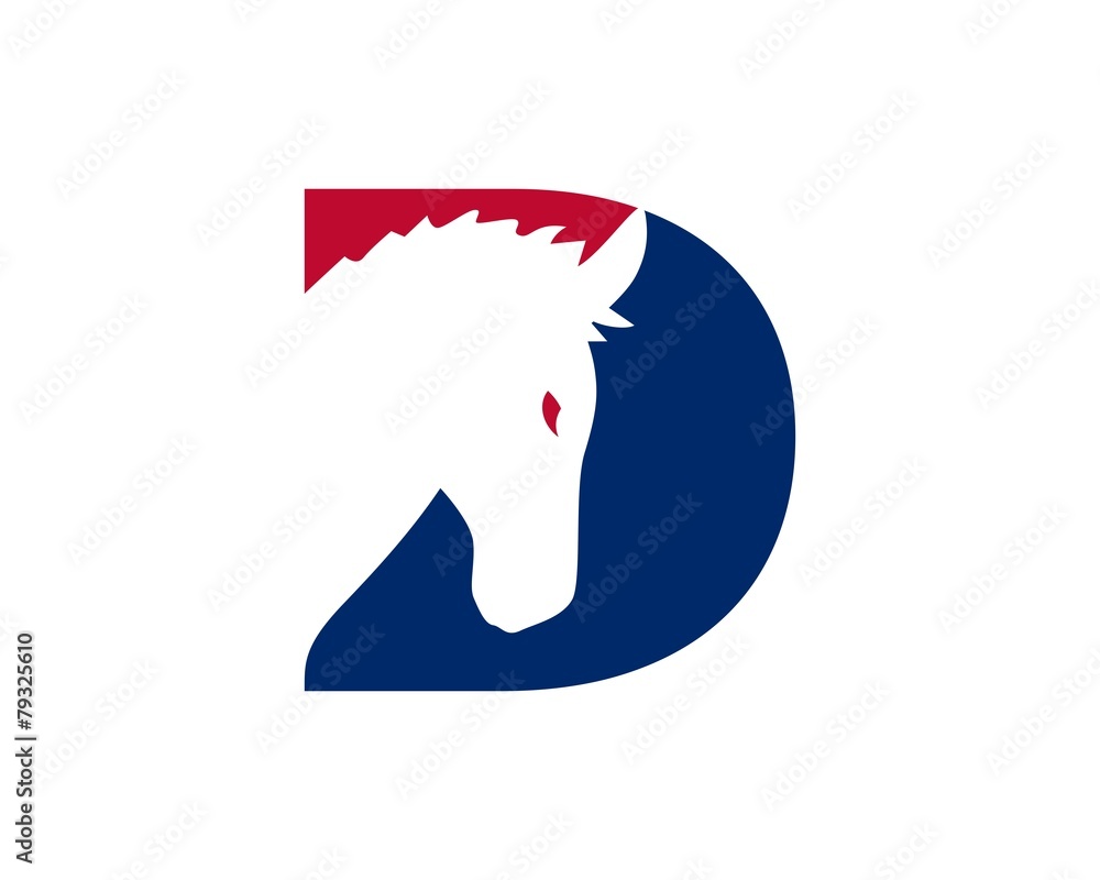 red white blue democrat party logo 35 Stock Vector | Adobe Stock