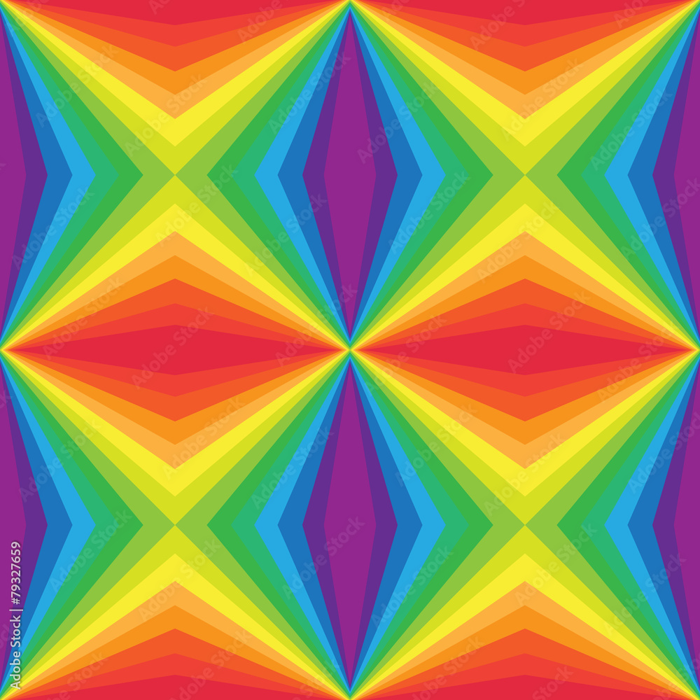 Seamless rainbow geometric pattern. Stock Vector | Adobe Stock