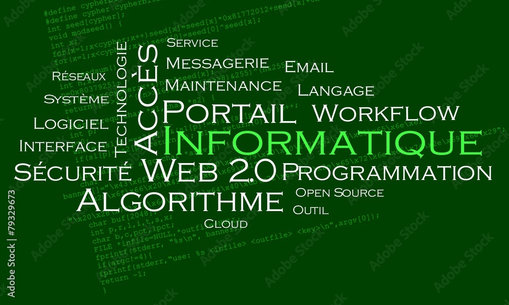 nuage de mots informatique Stock Illustration | Adobe Stock