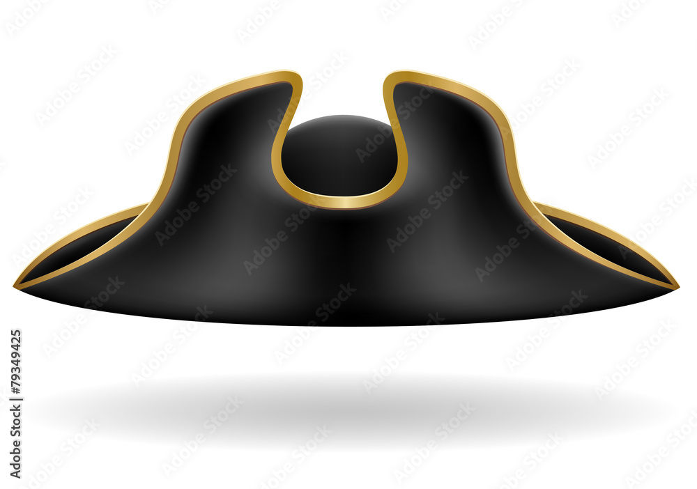 pirate hat tricorn vector illustration Stock Vector | Adobe Stock