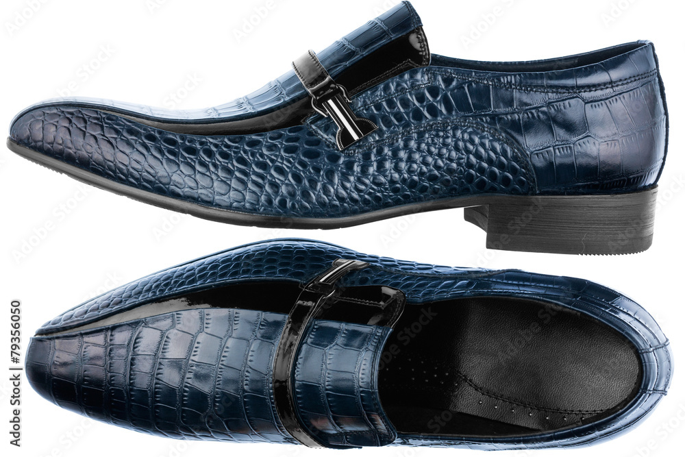 Classic men's blue shoes Stock Photo | Adobe Stock