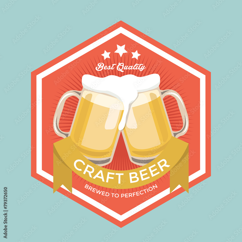 Retro Craft Beer Sign Stock Vector | Adobe Stock