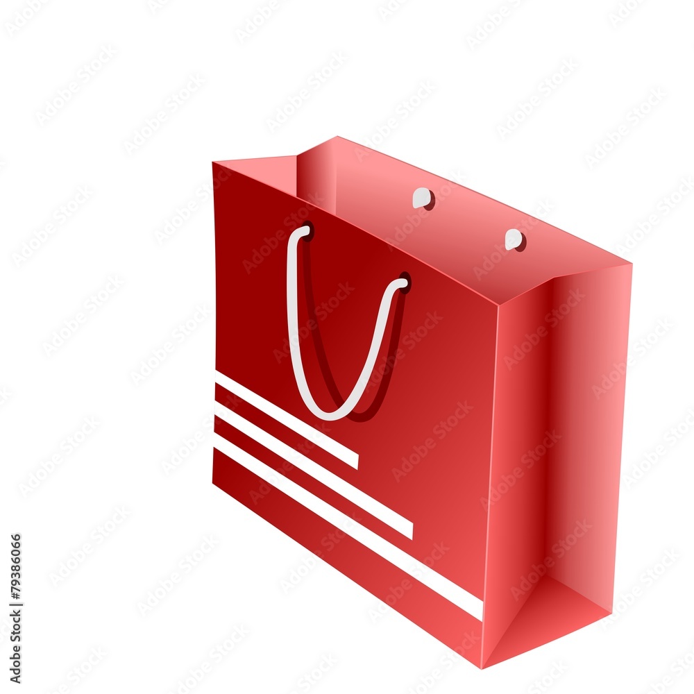 Realistic illustration of red packet for shopping Stock Illustration ...