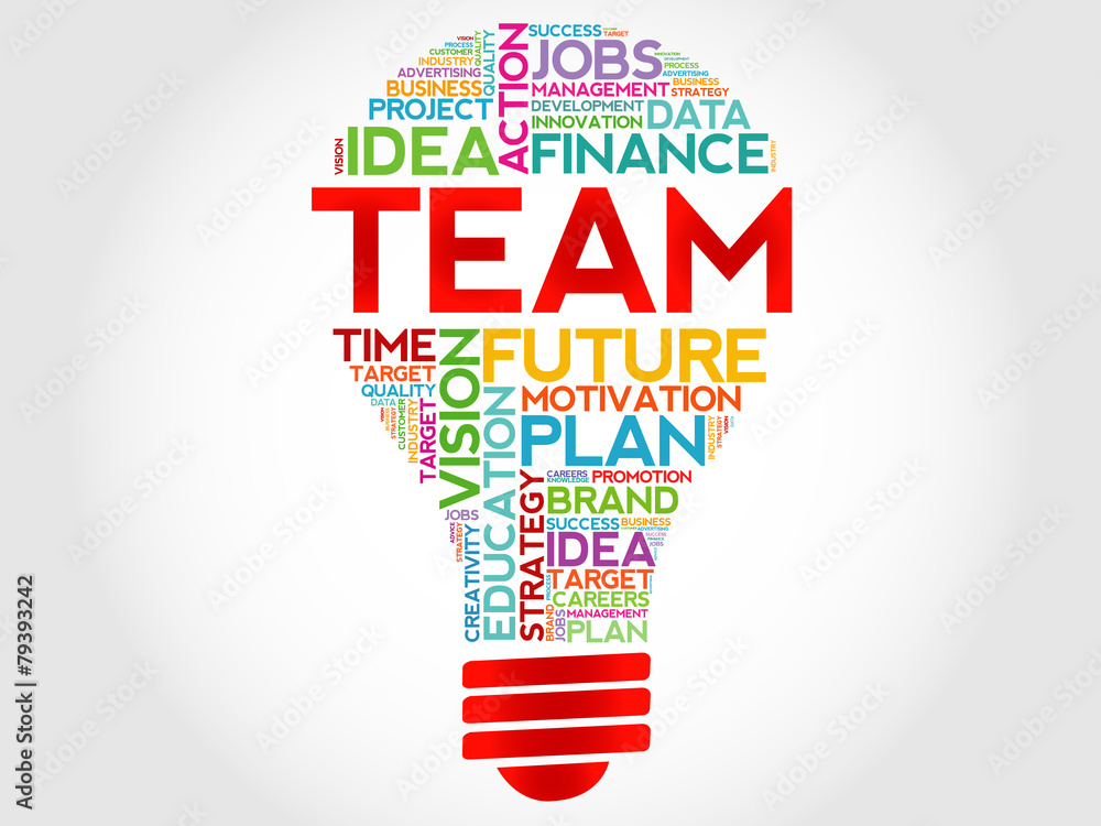TEAM bulb word cloud, business concept Stock Vector | Adobe Stock