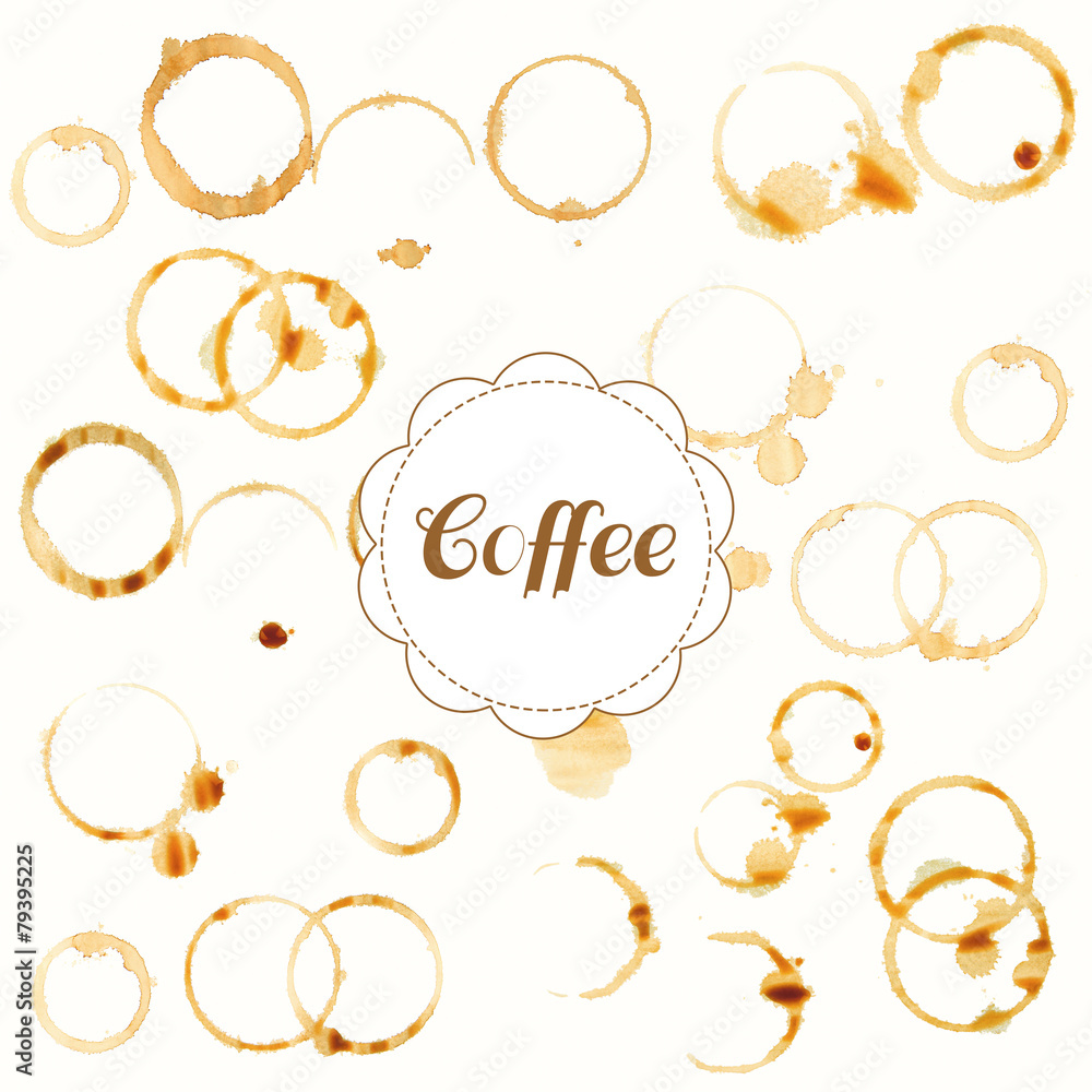 Space for your text on coffee stains background Stock Illustration ...