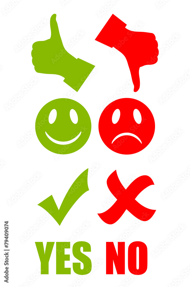 Good bad symbols Stock Vector | Adobe Stock