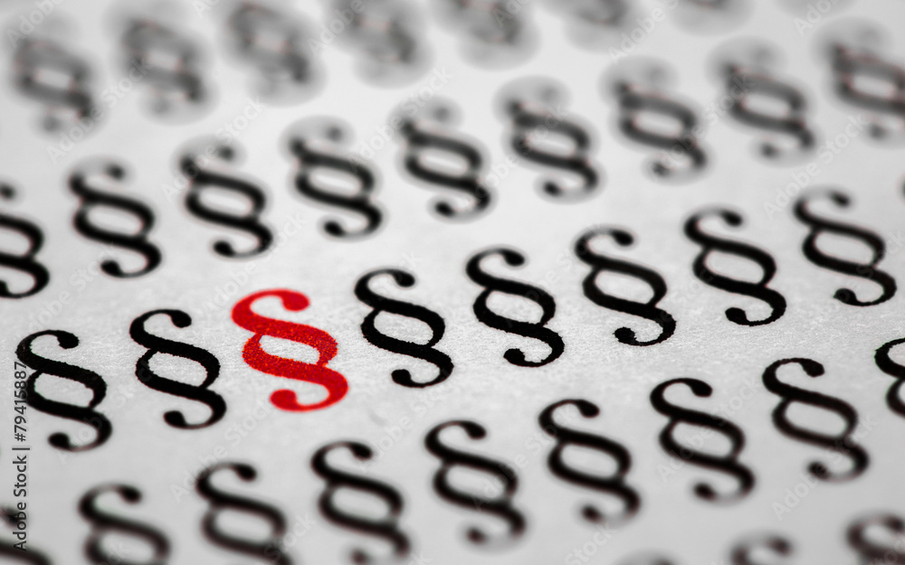 Paragraphenzeichen Stock-Foto | Adobe Stock