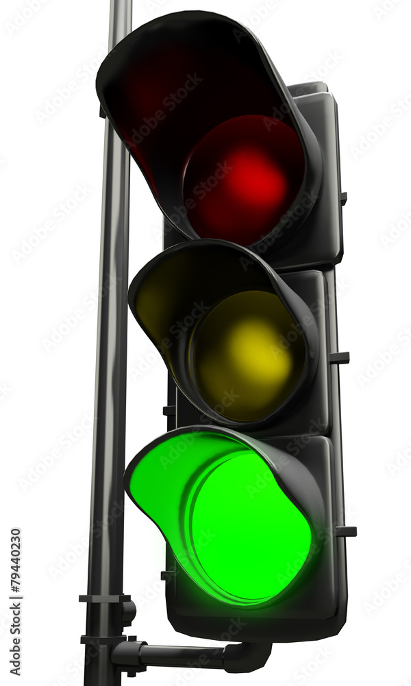 Semaforo luce verde Stock-Illustration | Adobe Stock