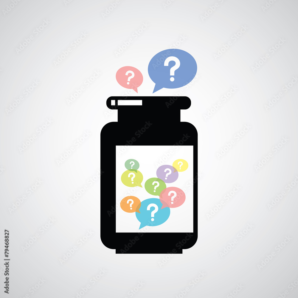vial of question mark symbol Stock Vector | Adobe Stock