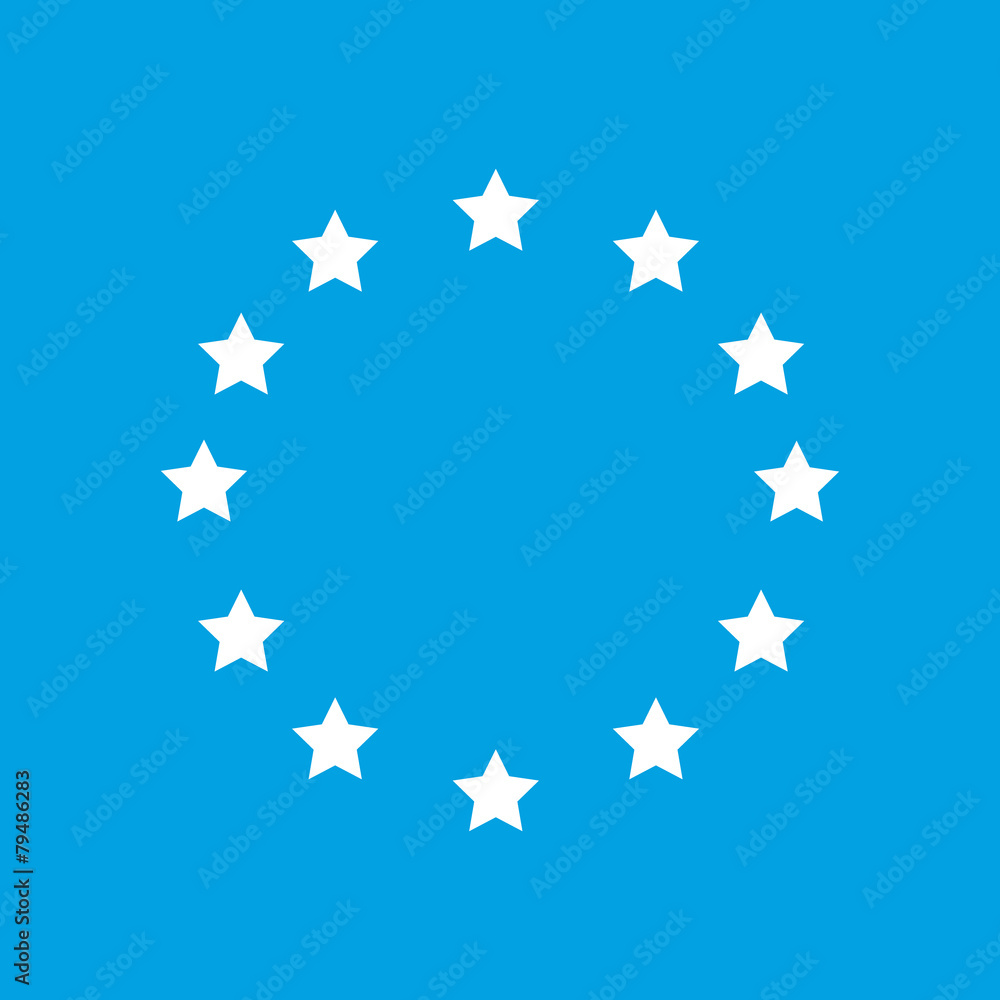European Union white icon Stock Vector | Adobe Stock