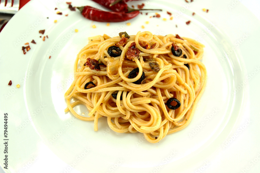 spaghetti à la provençale Stock Photo | Adobe Stock