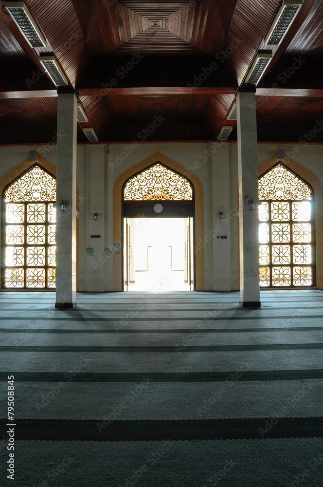 Interior of Al Azim Mosque in Malacca, Malaysia Stock Photo | Adobe Stock