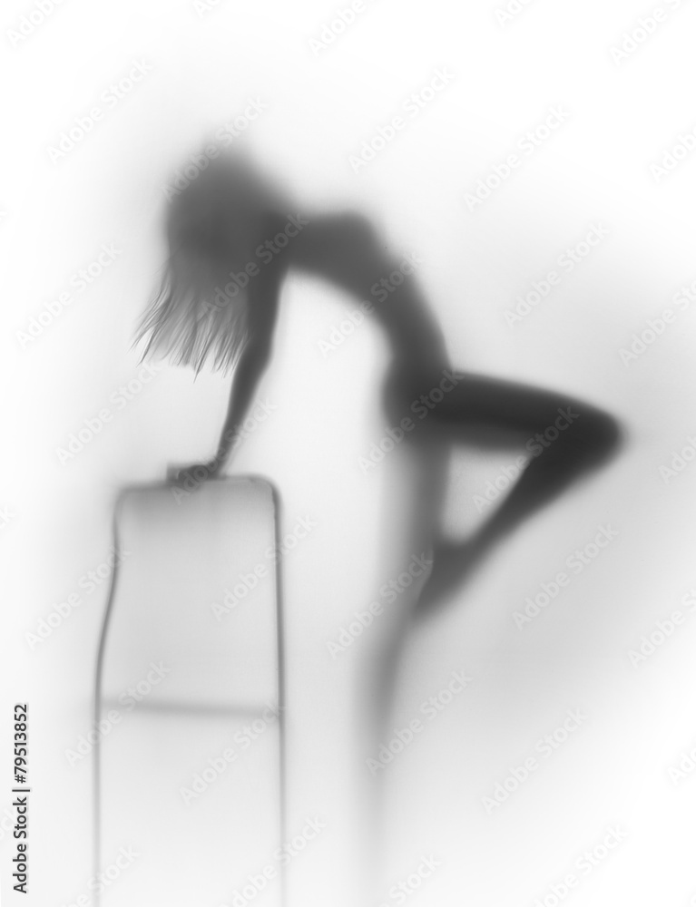 Foto De Sexy Woman Body Silhouette With Chair Do Stock Adobe Stock 6572